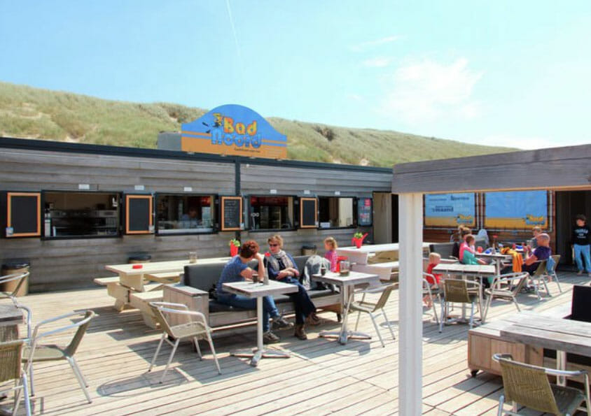 Een eigen veranda bij het strandhuisje